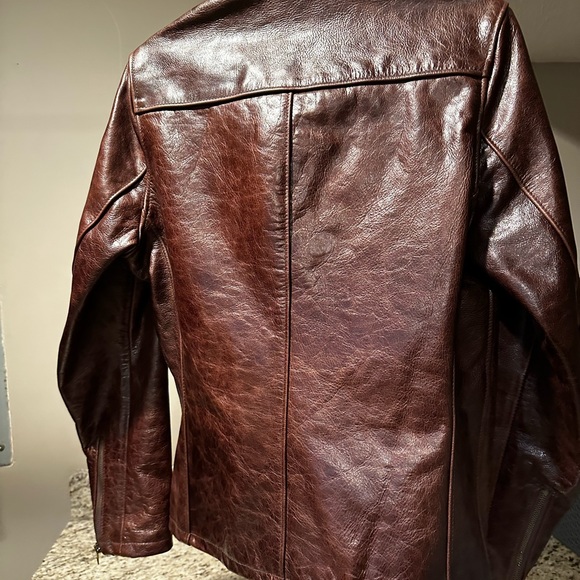Schott NYC | Jackets & Coats | Schott 654 Racer Leather Jacket Brown ...